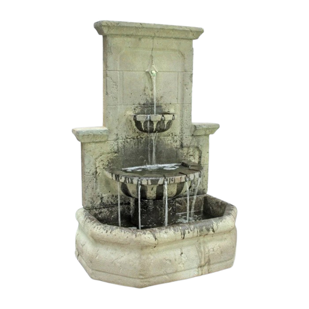 FLASH SALE! Fiore Stone Augustine Wall Fountain LG124-FW in Cast Stone ...