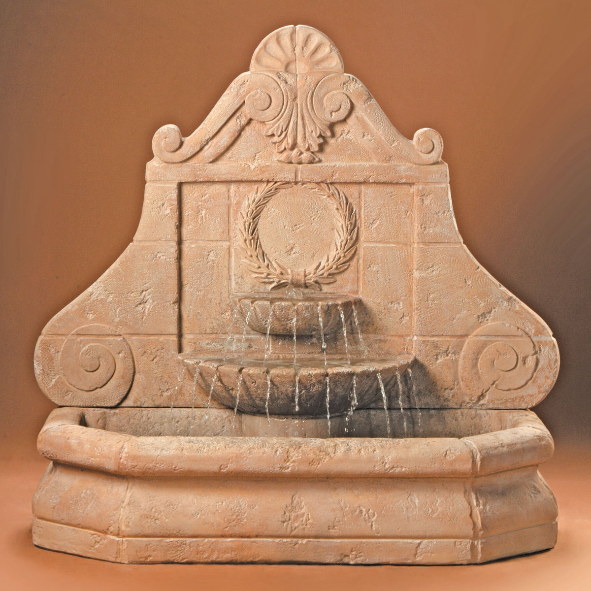 Fiore Stone Senate Wall Fountain 2081-FW in Cast Stone - Fountains USA