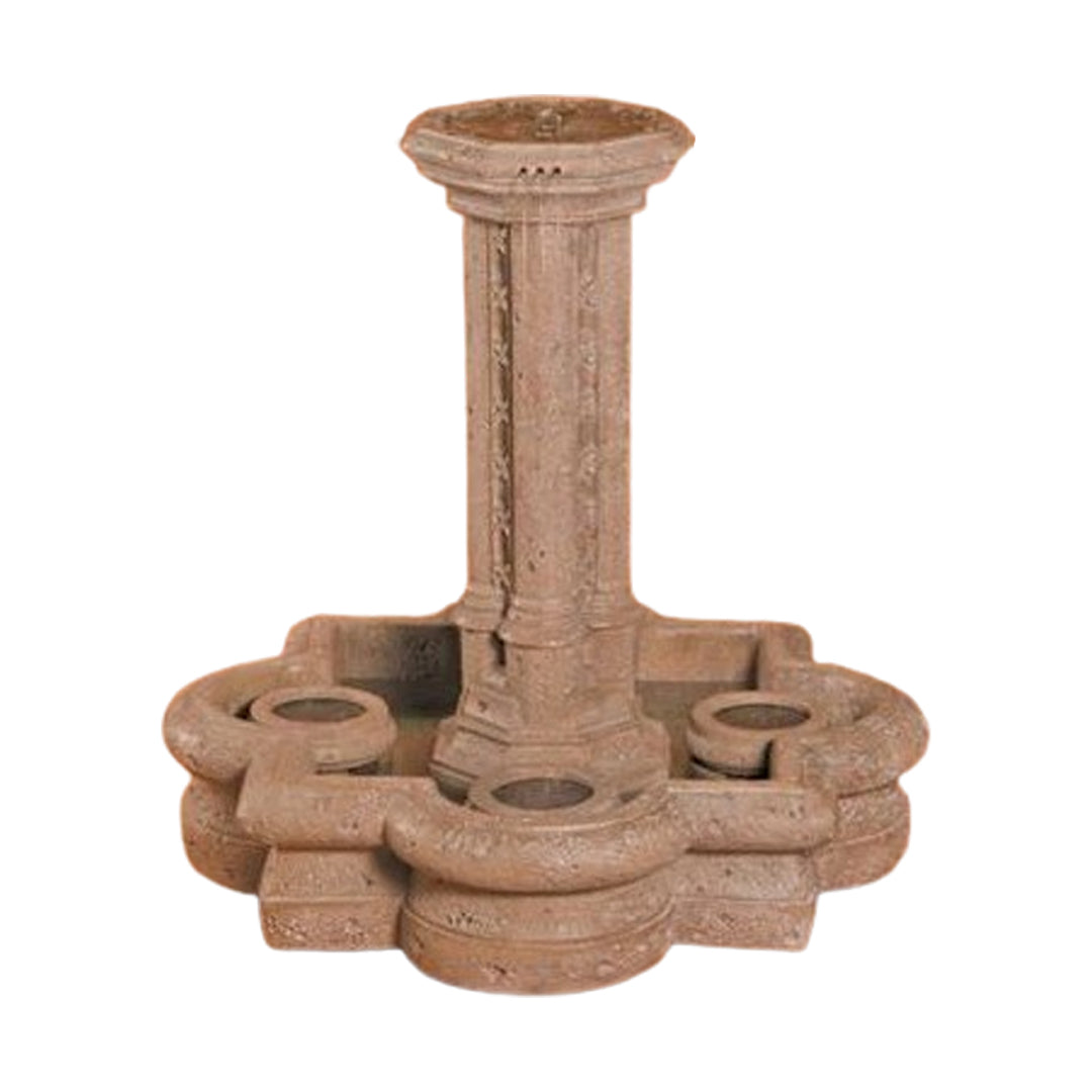 Fiore Stone Victorian Column Fountain 329-FSQ in Cast Stone ...